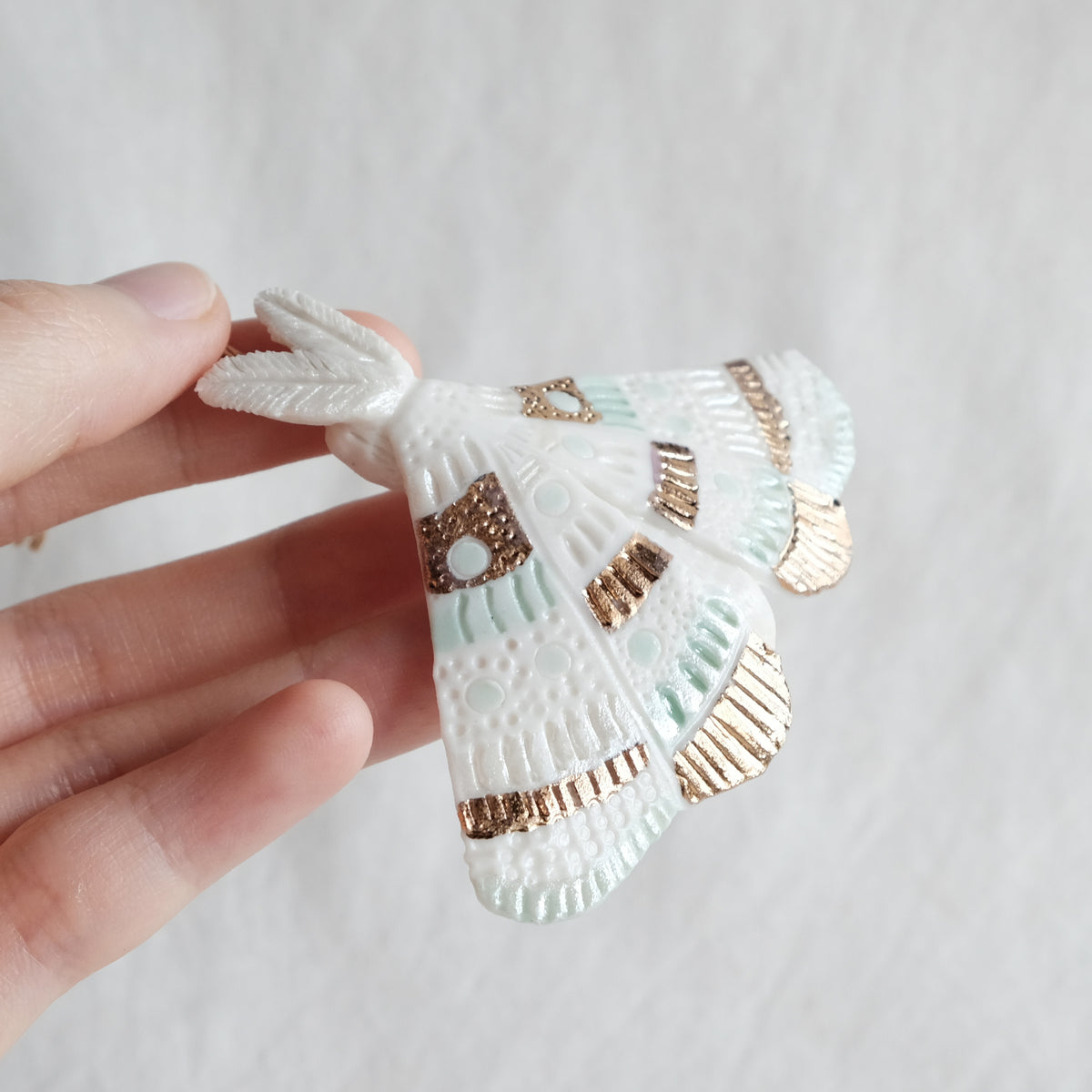 Porcelain Moth Wall Hanging | Feelers – Lithops Studio