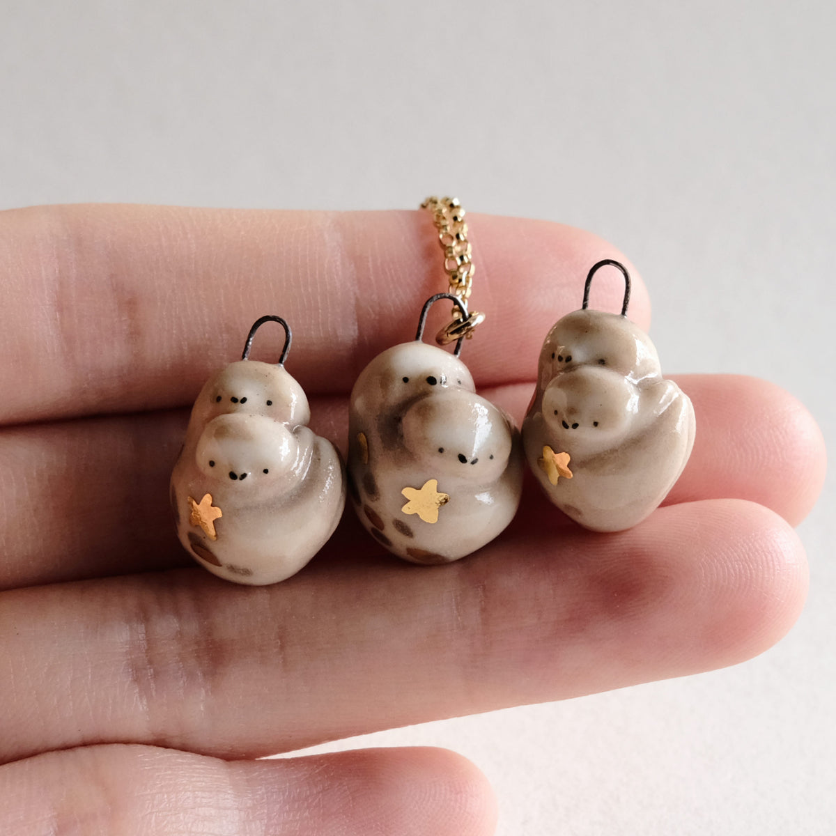 Mama Baby Sloth Necklace – Lithops Studio